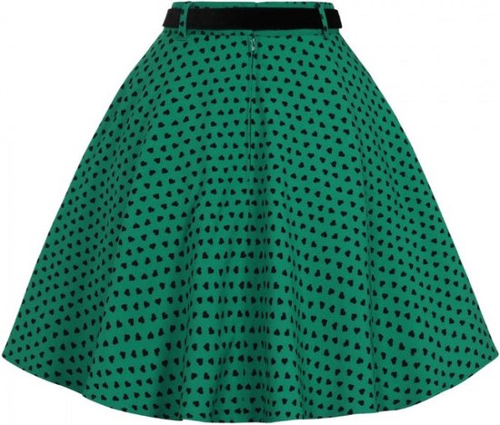 Paradisum Hearts Skirt Green Dames Rokken - Dames Rokjes | bol.com