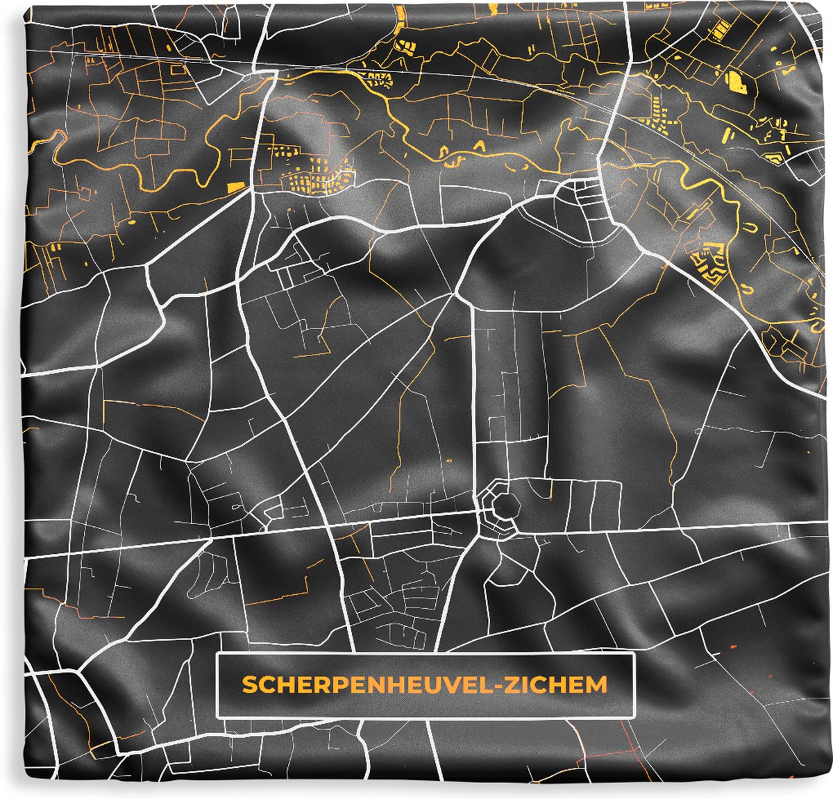 Kussenhoes 50x50 cm - Plattegrond - Kaart - Scherpenheuvel-Zichem ...