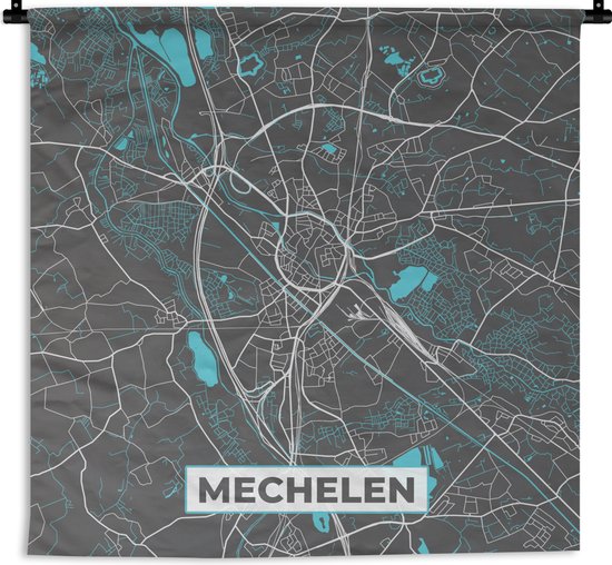 Wandkleed - Wanddoek - Kaart – Plattegrond – Stadskaart – Mechelen ...