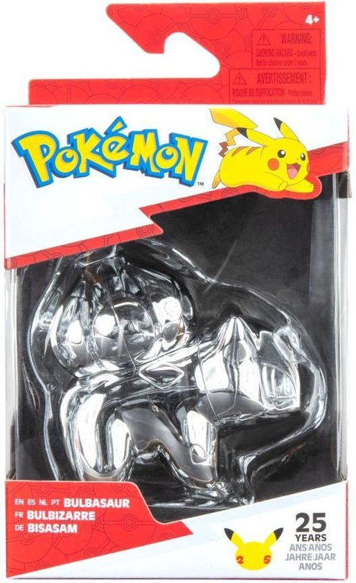 Pokemon - 25th Celebration 3 Inch Silver Bulbasaur Figure MERCHANDISE | bol
