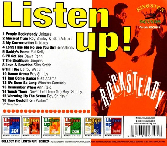 Various Artists - Listen Up! Rocksteady (CD), various artists | Muziek ...