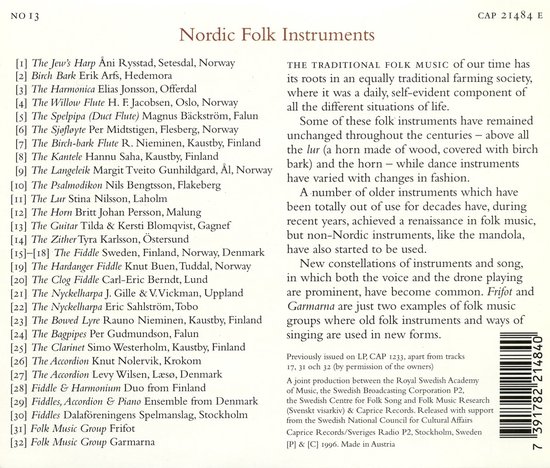 Various Artists - Nordic Folk Instruments (CD), various artists ...