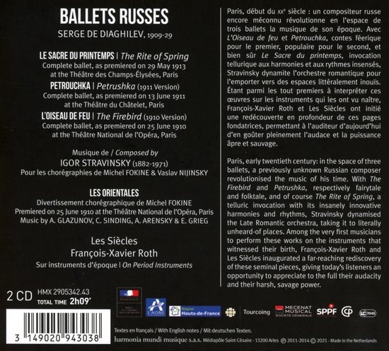 Les Siecles François-Xavier Roth - Stravinsky Ballets Russes (2 CD ...