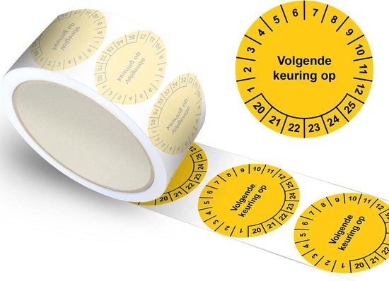 Keuringssticker Volgende keuring op Ø 30 mm - 100 stickers | bol