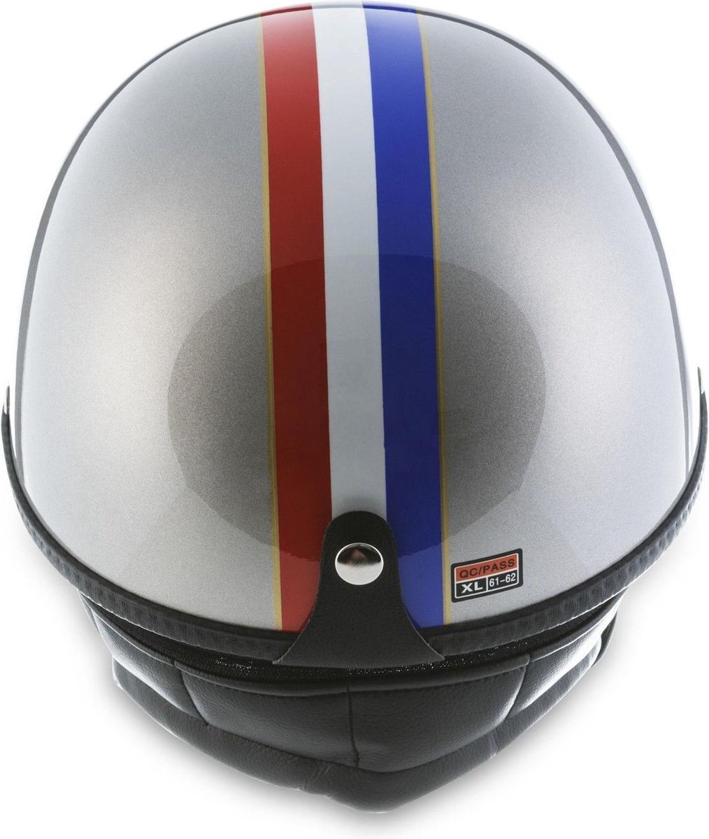 MOTO D23 braincap, halve helm, pothelm voor scooter en motor, S ...
