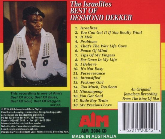 Desmond Dekker - The Israelites (Best Of Desmond Decker) (CD), Desmond ...