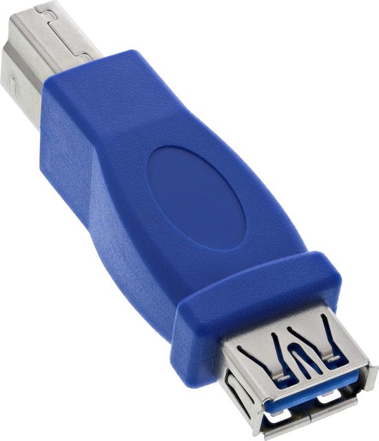 USB-B (m) - USB-A (v) adapter - USB3.0 / blauw | bol