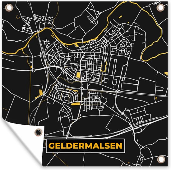 Tuindoek Black en gold - Geldermalsen - Kaart - Stadskaart ...