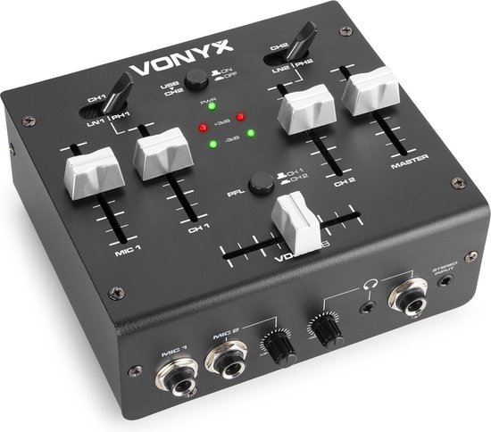 Vonyx VDJ2USB - 3 kanaals stereo USB DJ mixer | bol.com