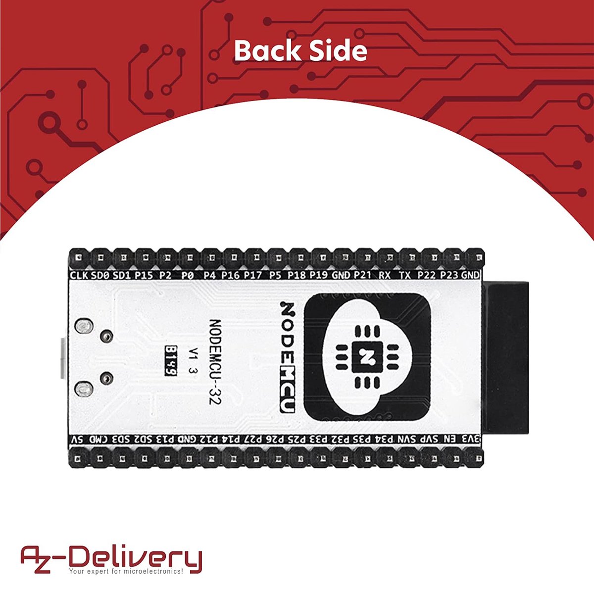 AZDelivery 5 x Kit NodeMCU ESP32 S Wifi Bluetooth Audio avec carte de ...