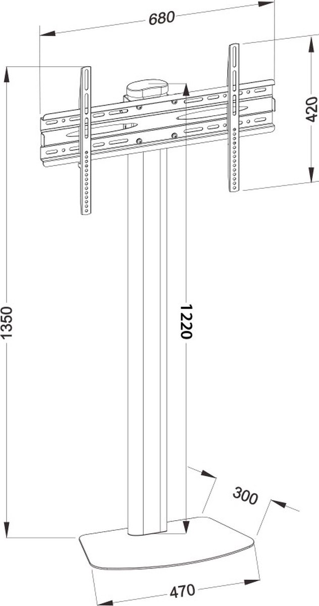 Techly ICA-TR27 support pour téléviseur 139,7 cm (55") Noir | bol.com