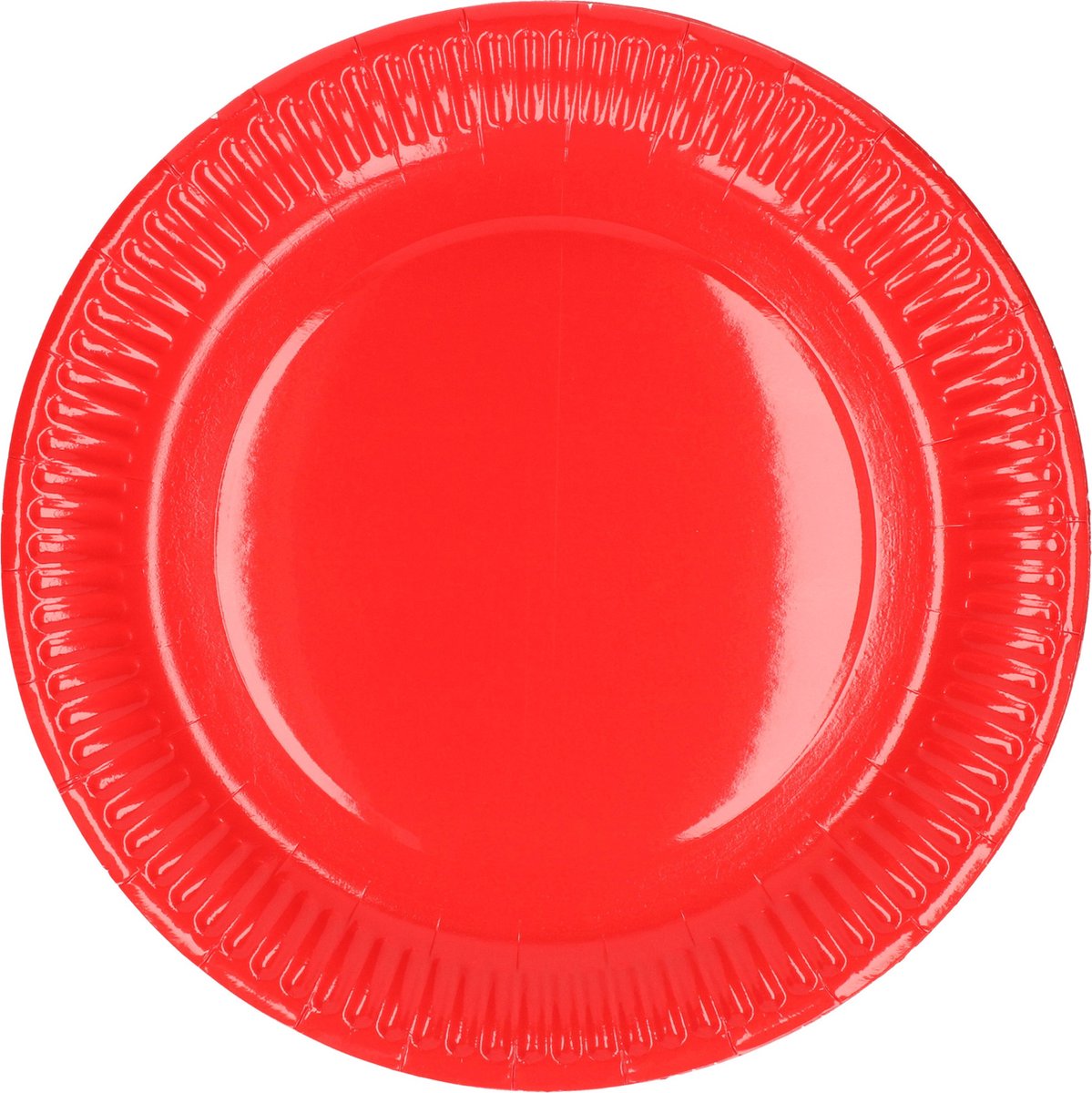 DID bbq/diner/verjaardag bordjes van rood karton set van 75x stuks rond ...