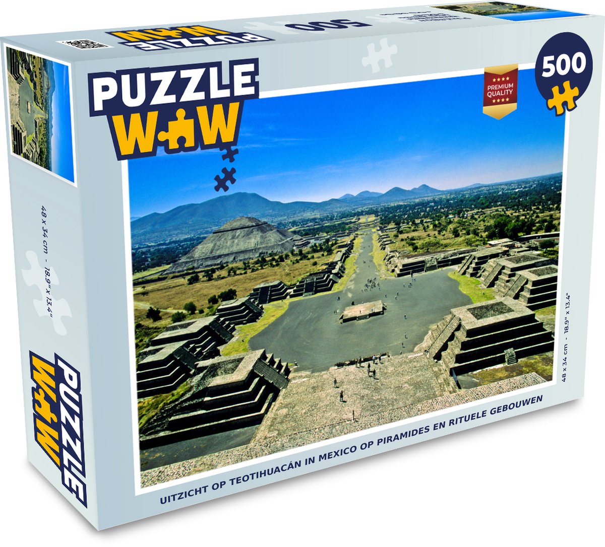 Puzzle Vue de Teotihuacán au Mexique sur les pyramides et les bâtiments ...