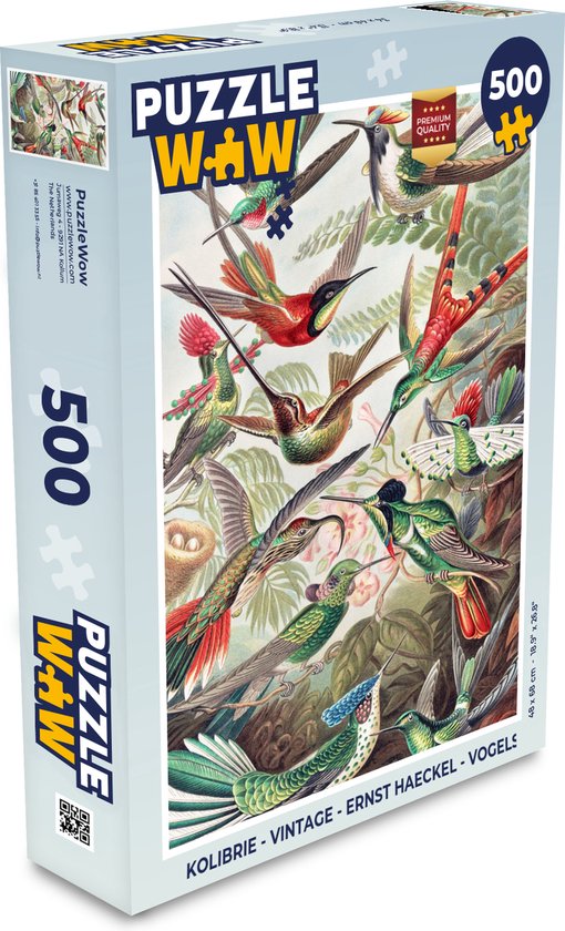 Puzzel Kolibrie - Vintage - Ernst Haeckel - Vogel - Kunst - Natuur ...