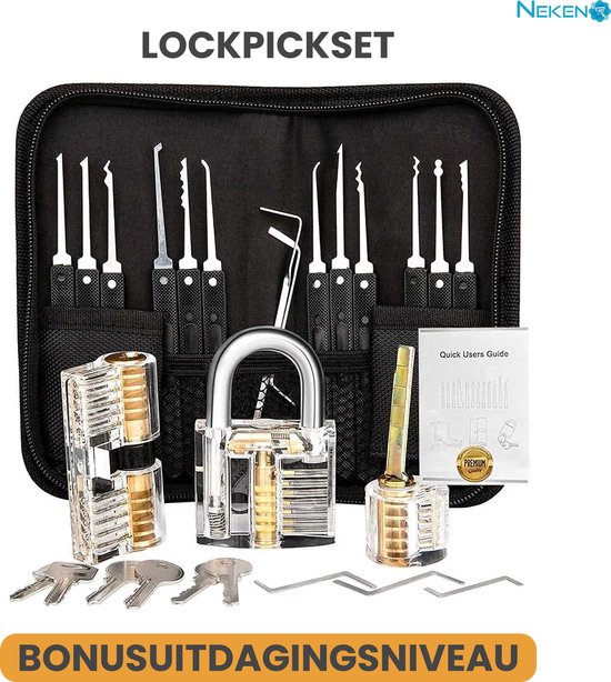 Neken - Lockpickset 30 stuks - Inclusief E-book - Lockpick set - Slot ...