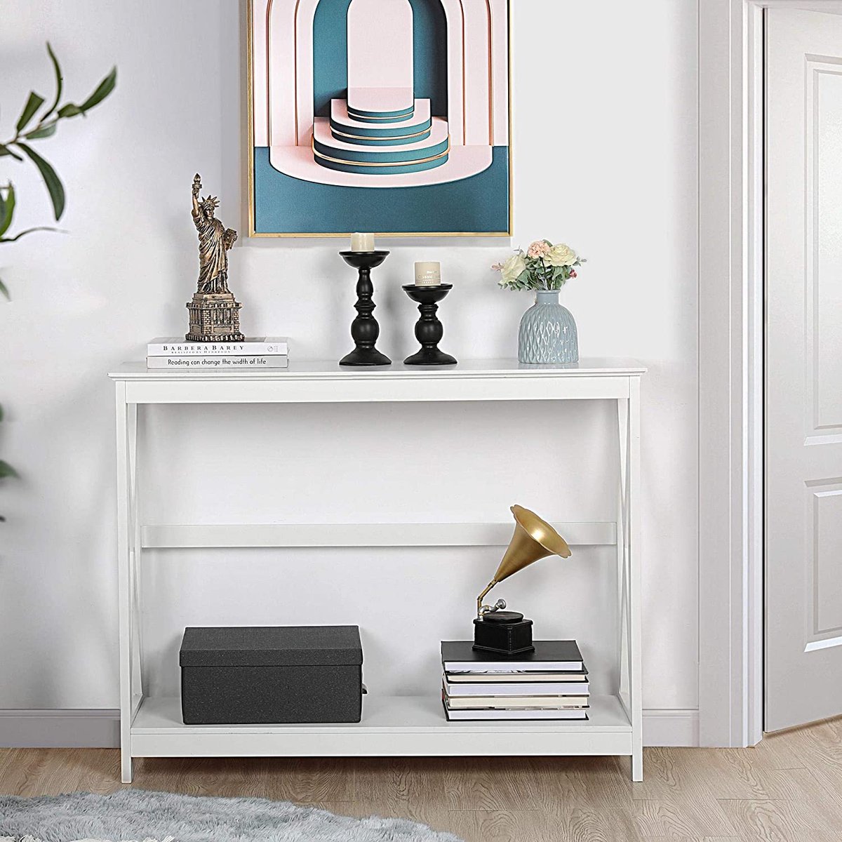 Furnibellaa - Consolettafel, gangtafel met plank, bijzettafel, dressoir ...