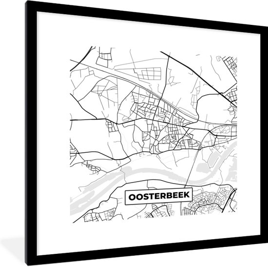 Fotolijst incl. Poster - Stadskaart - Plattegrond - Oosterbeek - Kaart ...