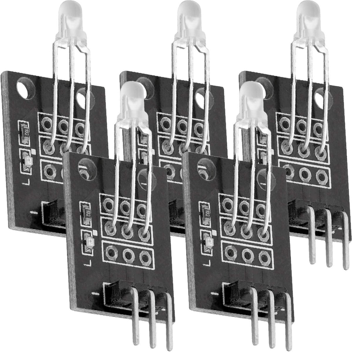 AZDelivery 5 x KY-029 Bi-Color LED Module 3mm compatibel met Arduino ...