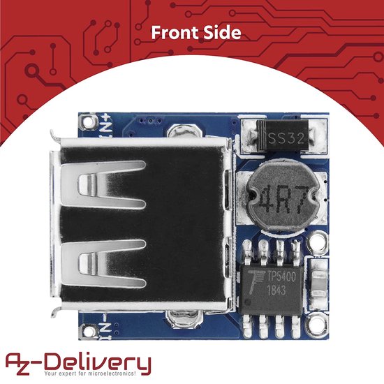 AZDelivery Power Bank Module Charge Controller TP5400 Micro USB en USB ...