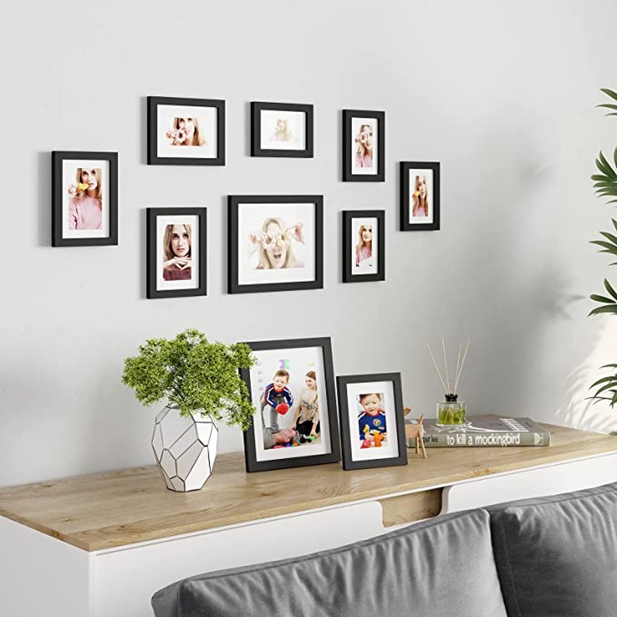 Fotolijstjes Set van 10 fotolijsten - 2 stuks 20 x 25 cm - 4 stuks 13 x ...