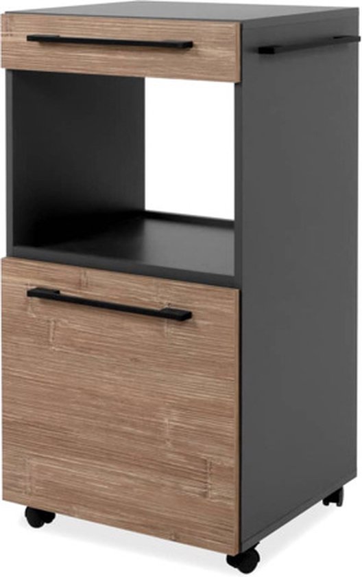 Finori Meuble de rangement à roulettes Palma 35A gris anthracite et ...