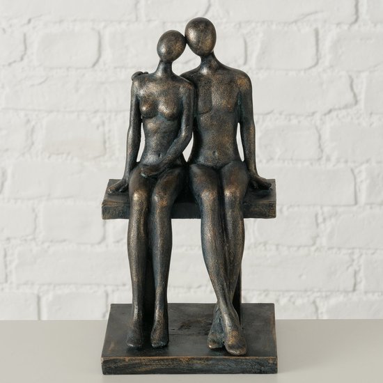 Boltze - Beeld - Liefde - 27cm - Polyresin - Oud bruin - Kunst | bol.com