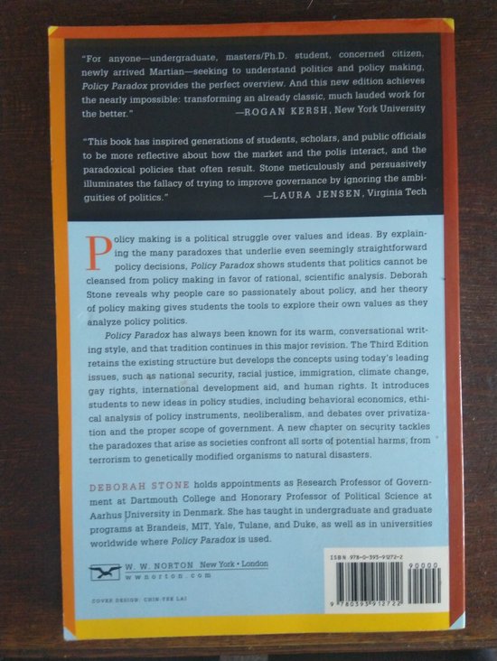 Policy Paradox | 9780393912722 | Deborah Stone | Boeken | bol.com
