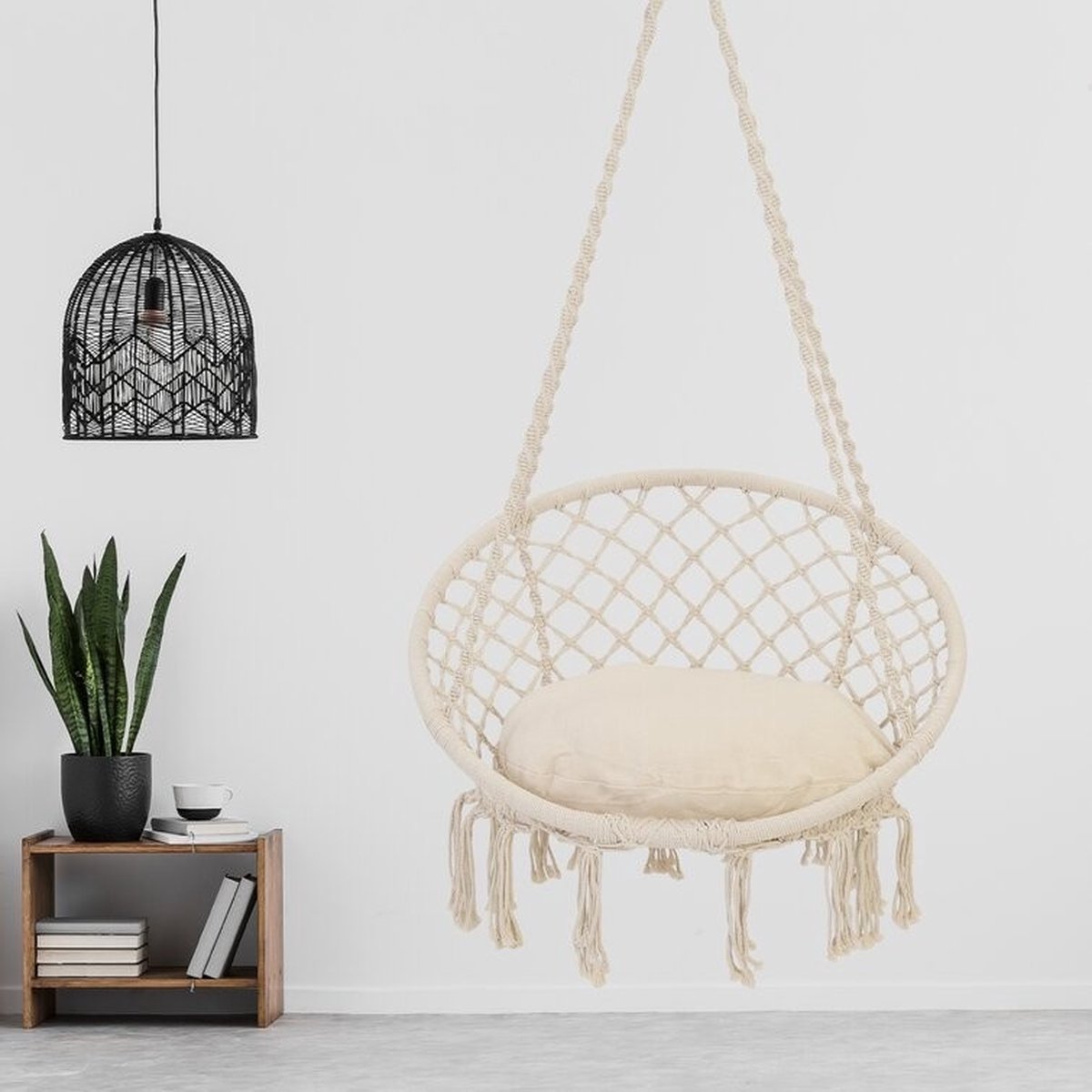 Hangstoel - 80x40 cm - max 125 kg - beige | bol.com