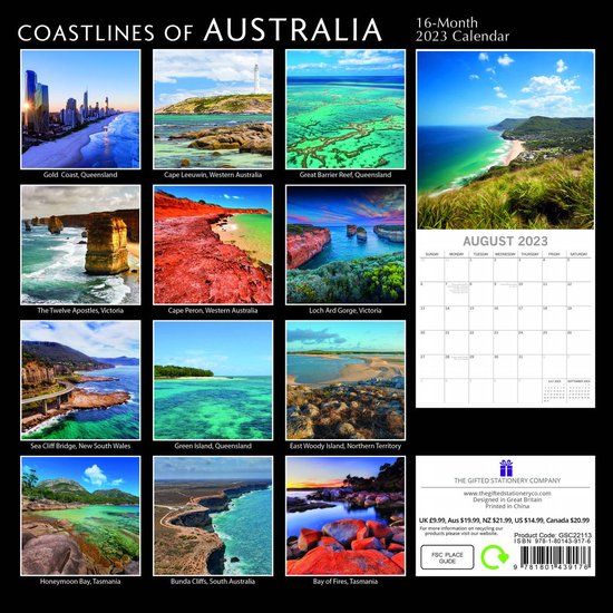Coastlines of Australia Kalender 2023 | bol.com
