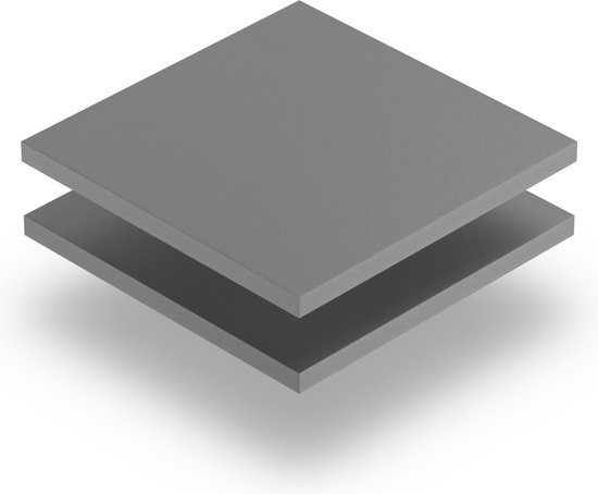 Geschuimd PVC plaat 3 mm dik - 200 x 100 cm - Grijs | bol
