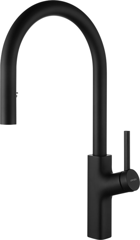LOMAZOO Keukenkraan Met Uittrekbare Uitloop - Keukenkraan Zwart Uittrekbaar [CARTER] | bol.com