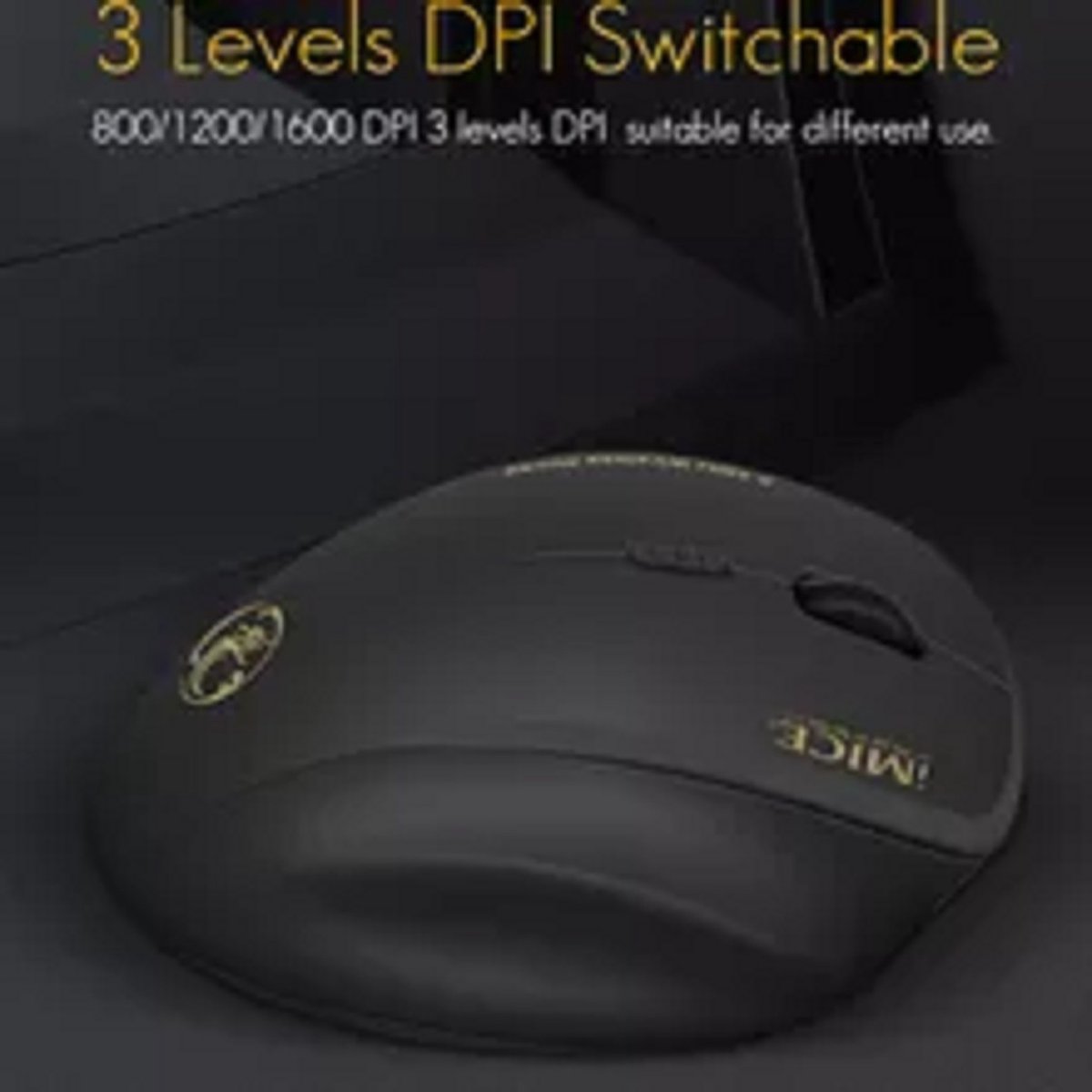 IMICE G6 2.4GHz Wireless Mouse 1600 DPI Adjustable Ergonomic Vertical ...