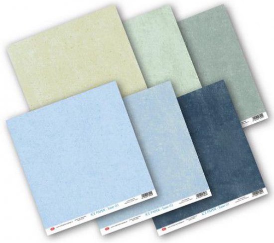 Craft&You Ice paper - Base Paper Set 12x12 6 vel CPS-IPBASE30 | bol
