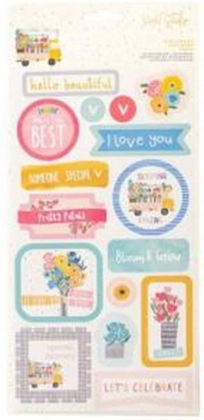 Violet Studio - Rainbow Blooms - Sentiment Stickers | bol