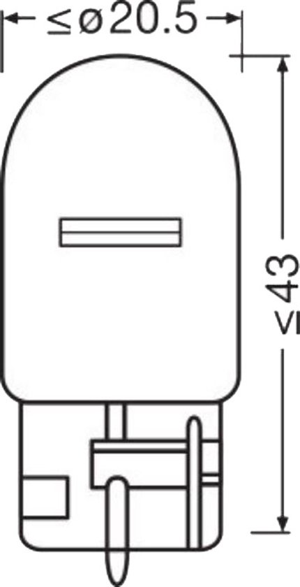 Osram W21W 12V Gloeilamp W3x16d Original Line 2 Stuks | bol
