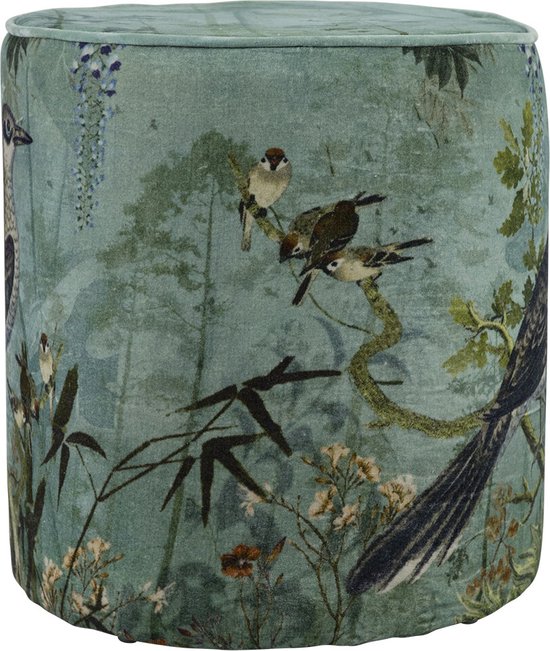 Mars & More - Poef - fluweel - charming zanglijster | bol