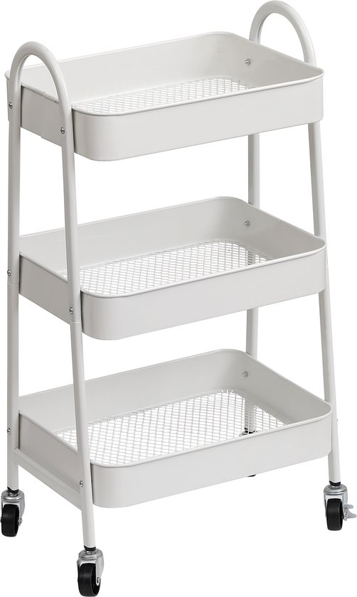 Multifunctionele Trolley 3 Laags - Opbergtrolley - Karretje op wielen ...