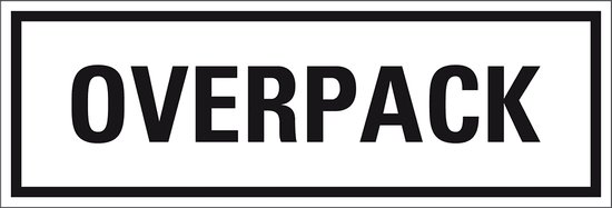 Overpack sticker, zelfklevend papier, 500 op rol | bol