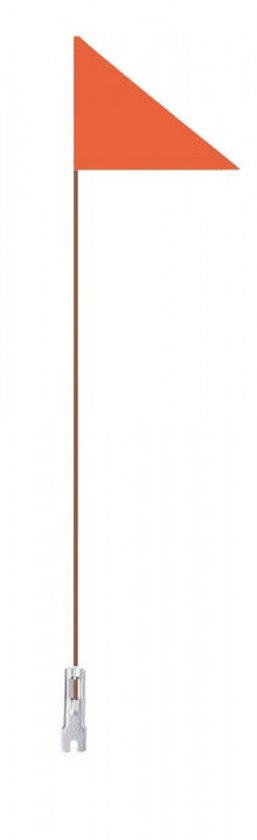 Fietsvlag IceToolz 24051G0 met fiberglas stang 150 cm - oranje | bol