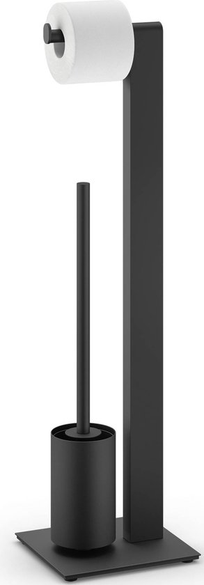 ZACK Atore Toiletbutler - Mat Zwart - WC Rol / Borstel houder | bol.com