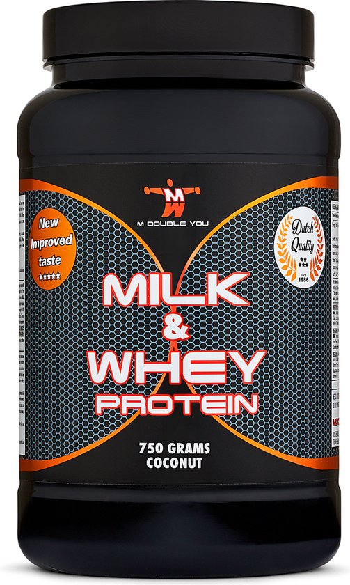 Milk & Whey Proteïne (Coconut - 750 gram) - M Double You - Whey Protein ...