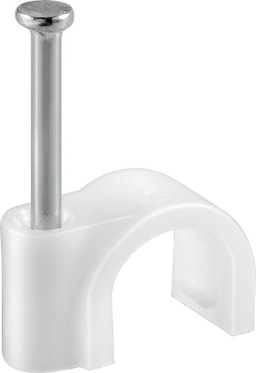 Kabelklemmen met spijker voor kabels tot 16mm - 100 stuks / wit | bol.com