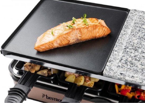 Barbecue de party à raclette Bestron 2-en-1, Set Gourmet électrique ...