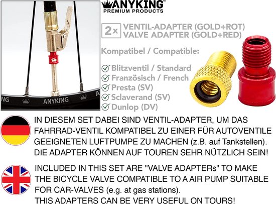 Happygetfit - 18-delige Frans Presta Sclaverand-ventiel SV vervangings ...