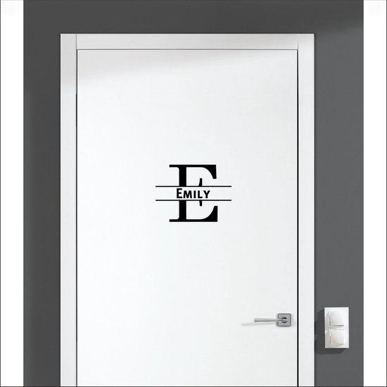 Deursticker Met Naam - Emily - Zwart | bol