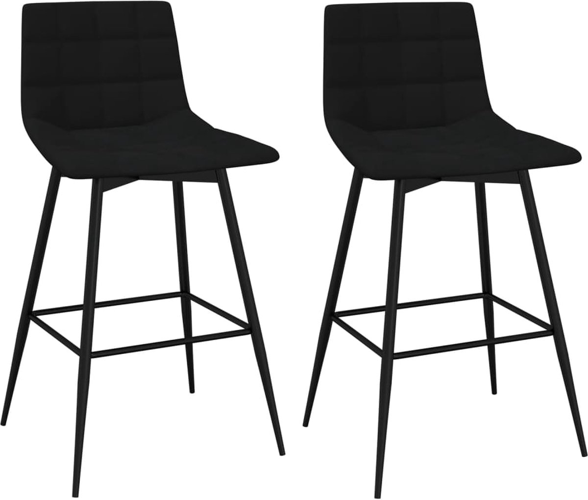 Prolenta Premium - Barkrukken 2 st fluweel zwart - Barkruk - Buiten ...