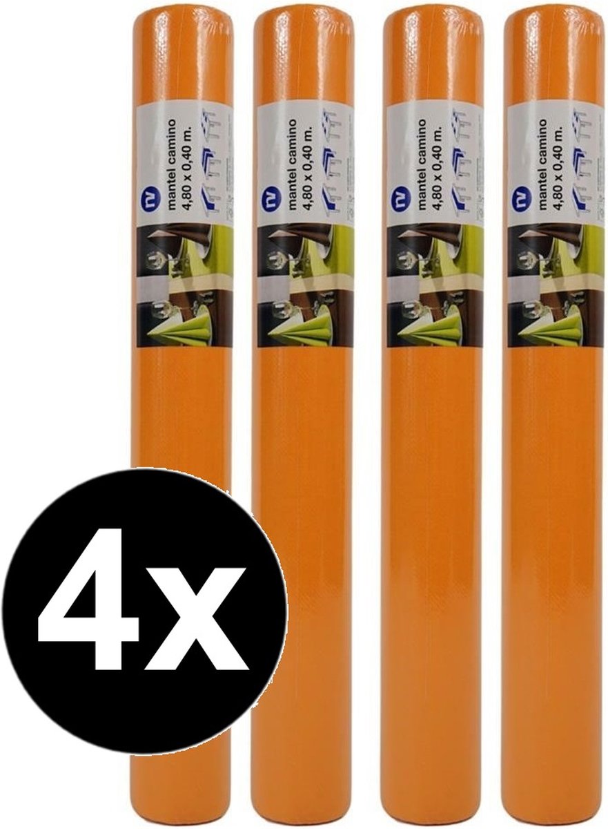 4x Tafelloper / kleed papier oranje op rol 40 x 480 cm | WK 2022 ...