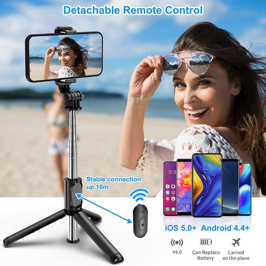 Botc Selfie Stick Universeel Tripod 3in1 Selfiestick Bluetooth