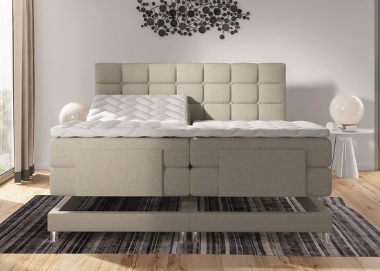 Boxspring Dubai 160x200 - Beige - Droomidee | bol.com