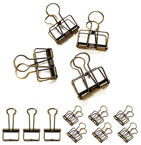 Skelet Bindmiddelclips - Set van 10 Holle Bronzen Metalen Clips voor ...
